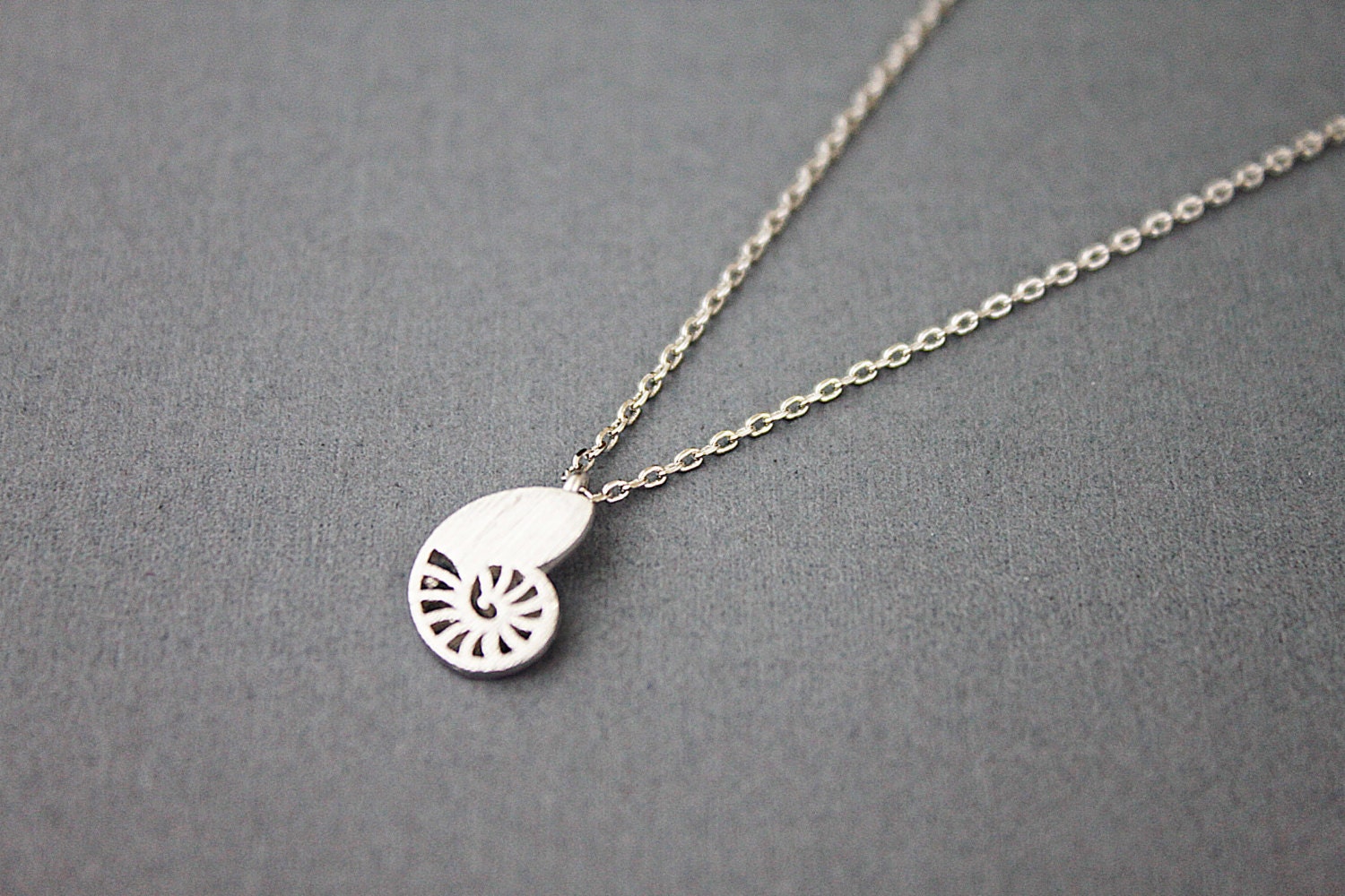 Turbo Charm Necklace Gold and Silver Shell of Turbo Necklace | Etsy