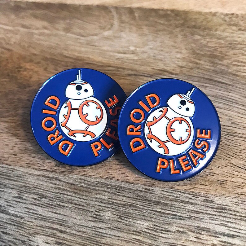 Cute Droid Lapel Pin | Etsy