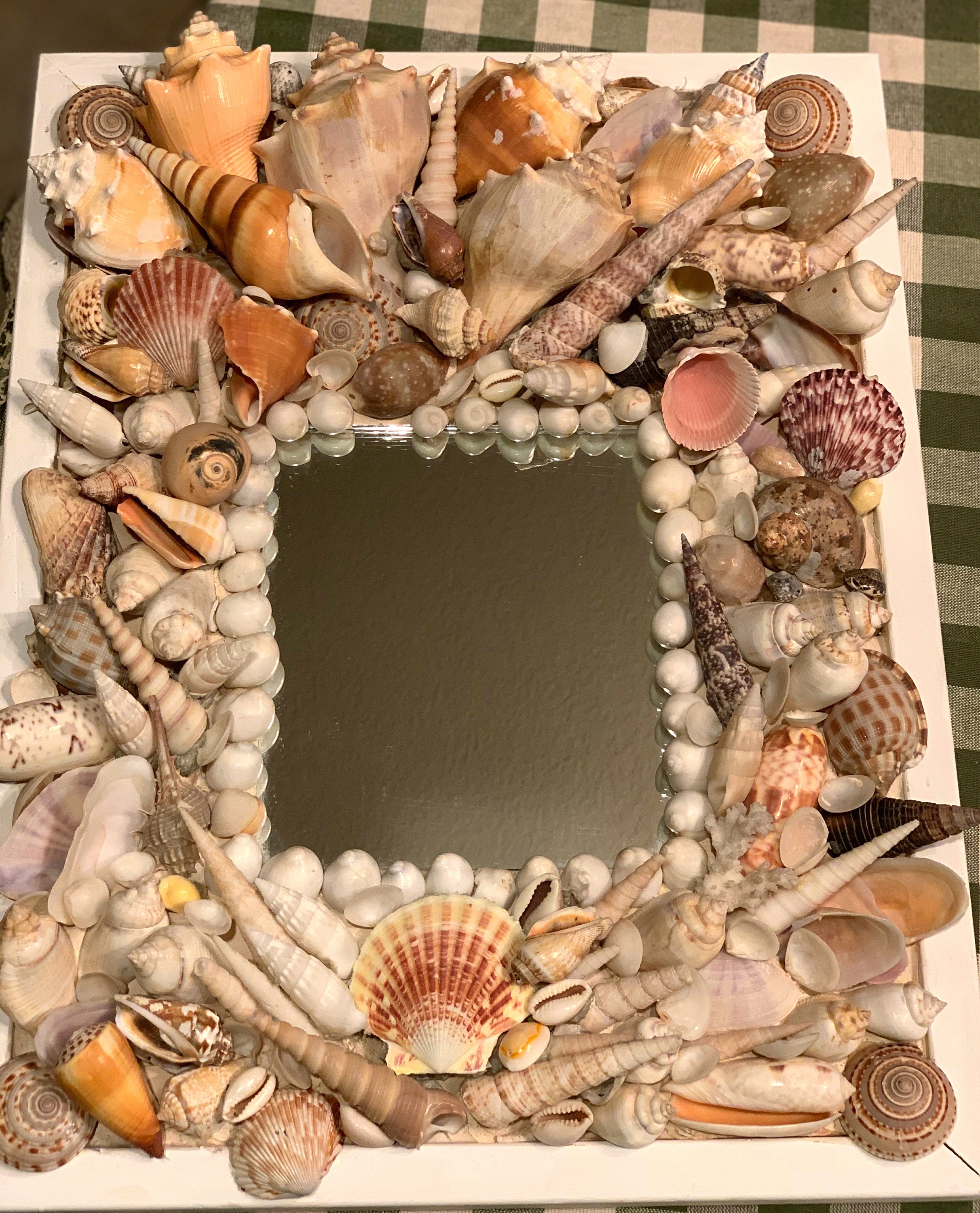 Seashell Encrusted Mermaid Boudoir Mirror - Beach Decor - Etsy