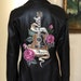 Hand Painted Leather Jacket - Making Music - Songwriter - Size S - Etsy