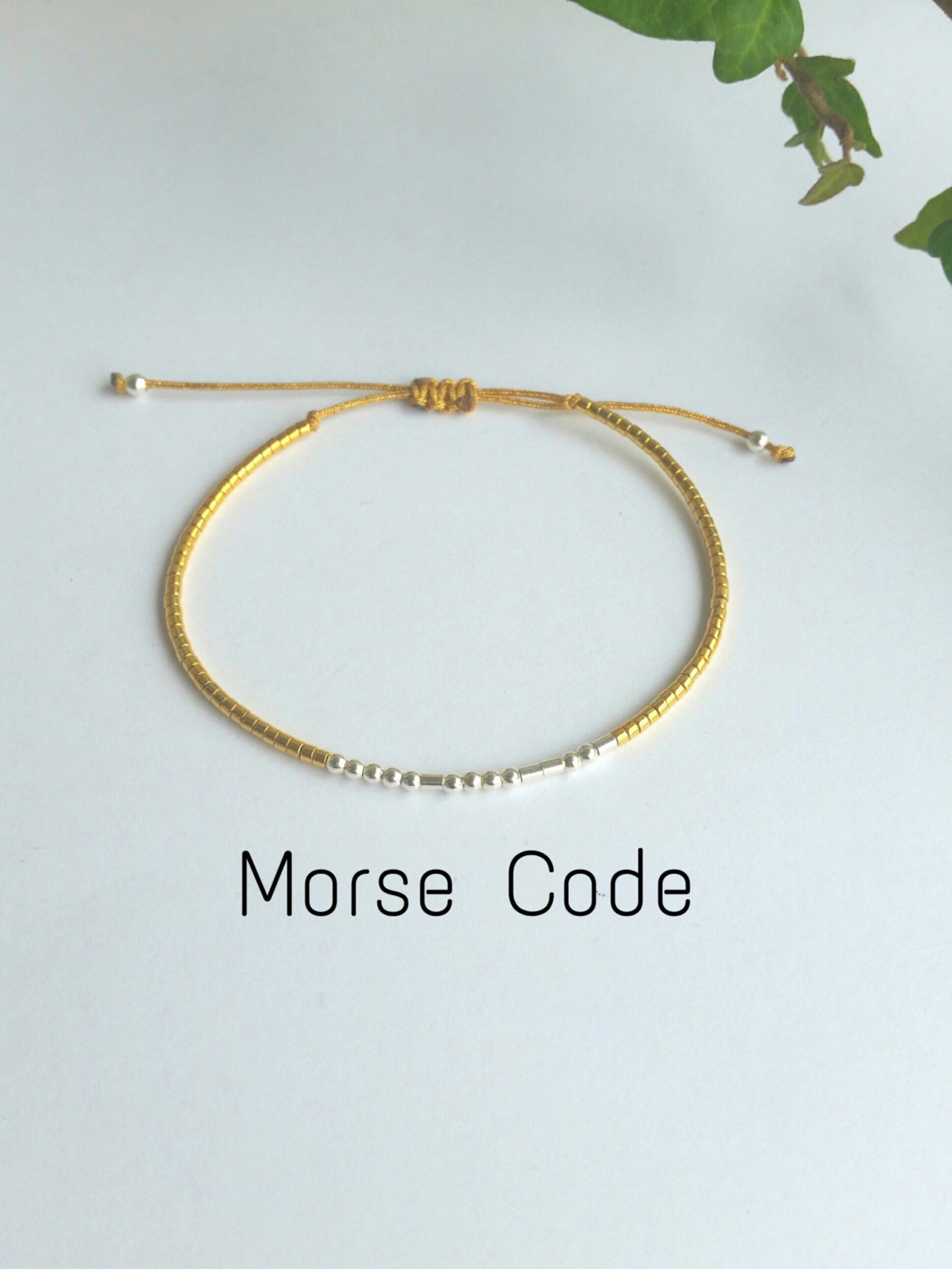 CUSTOM Secret Message Bracelet Morse Code. Beaded. Sterling Silver.silk ...
