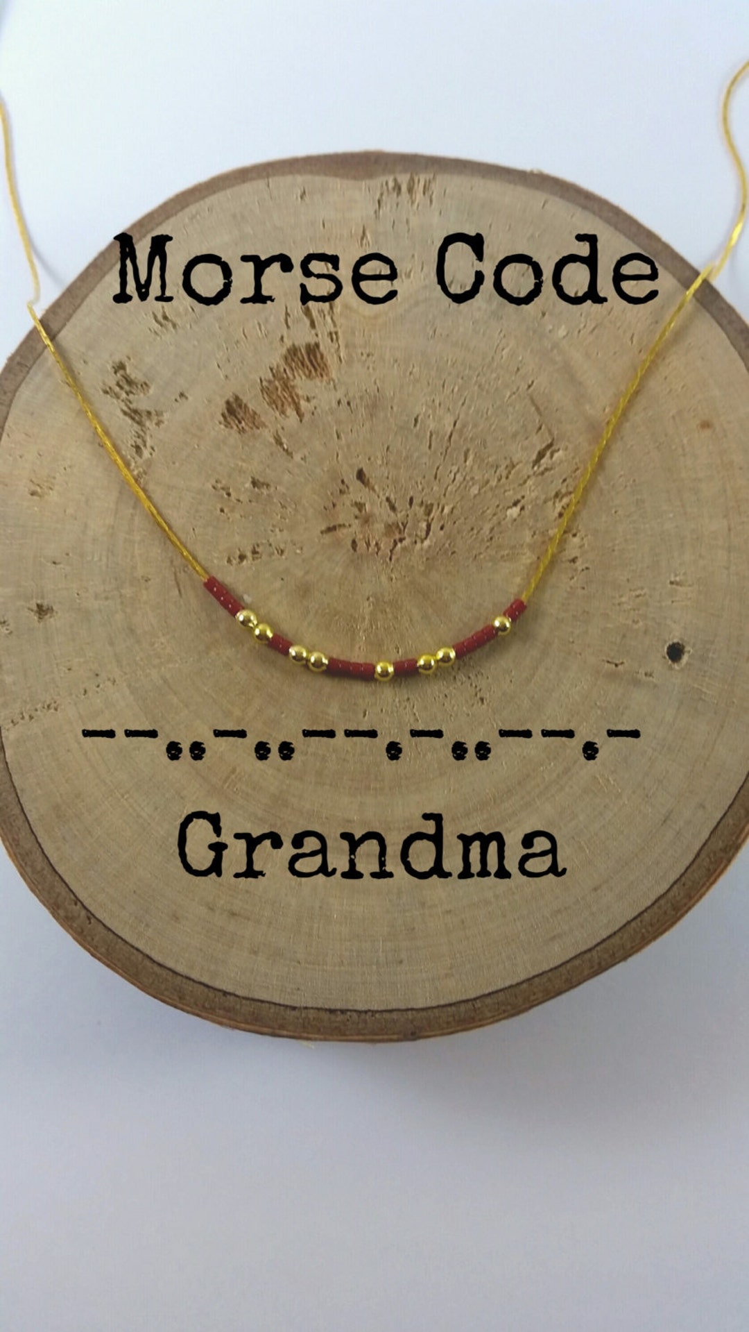 GRANDMA Morse Code Necklaces, Secret Message, Dainty Necklace ...