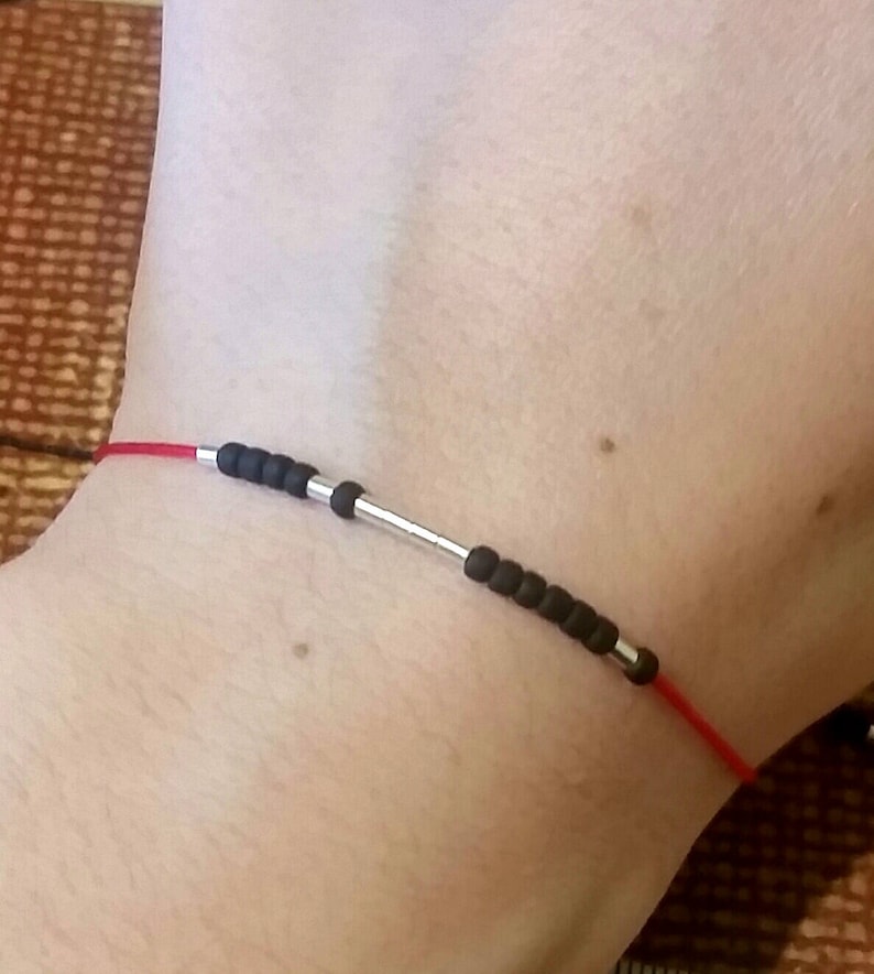 FATHER morse code bracelet, Custom morse code bracelet, Gift for Dad ...