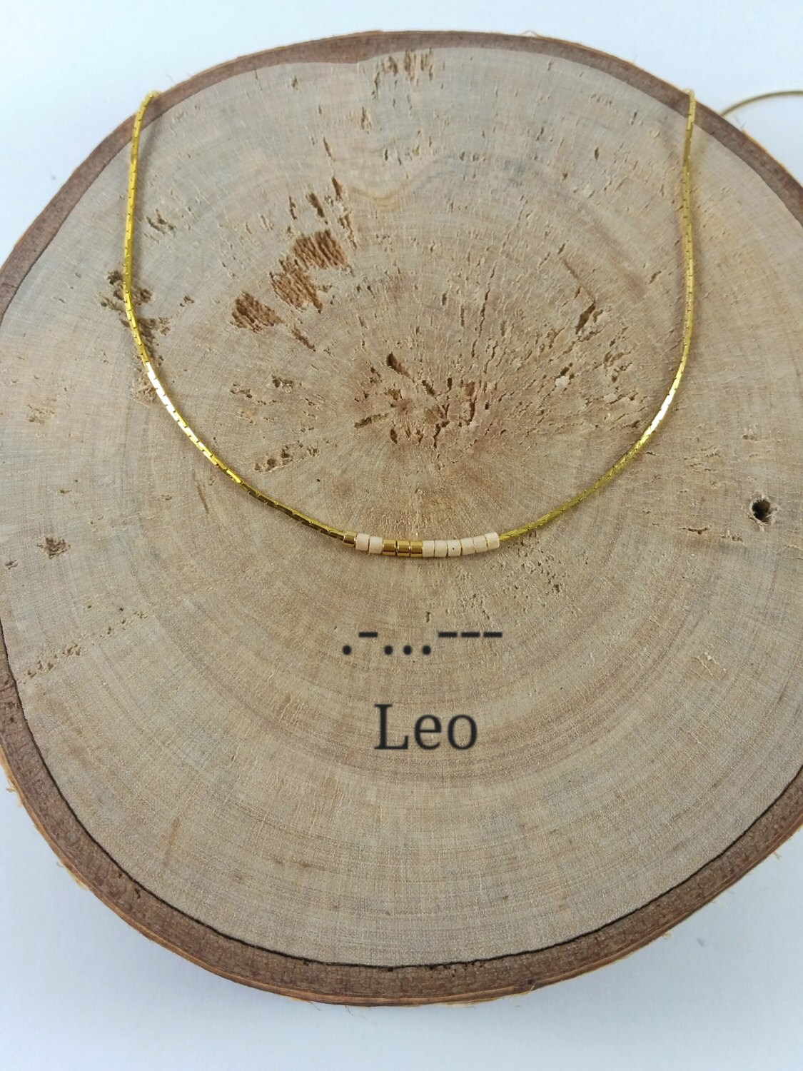 LEO Morse Code necklace CUSTOM morse code Secret Message - Etsy España
