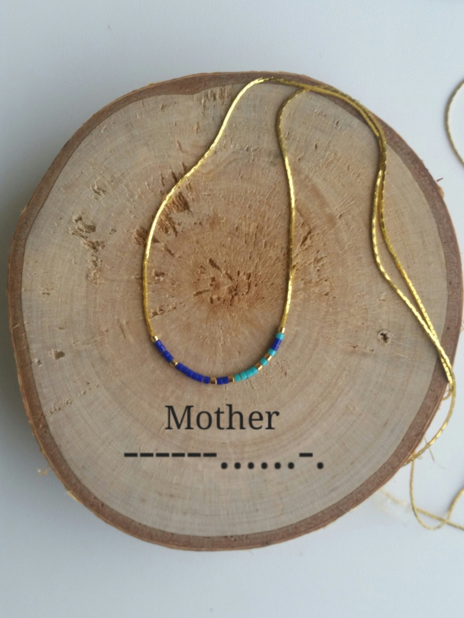 MOTHER Necklace Morse Code, Secret Message, Dainty Necklace, Minimalist ...