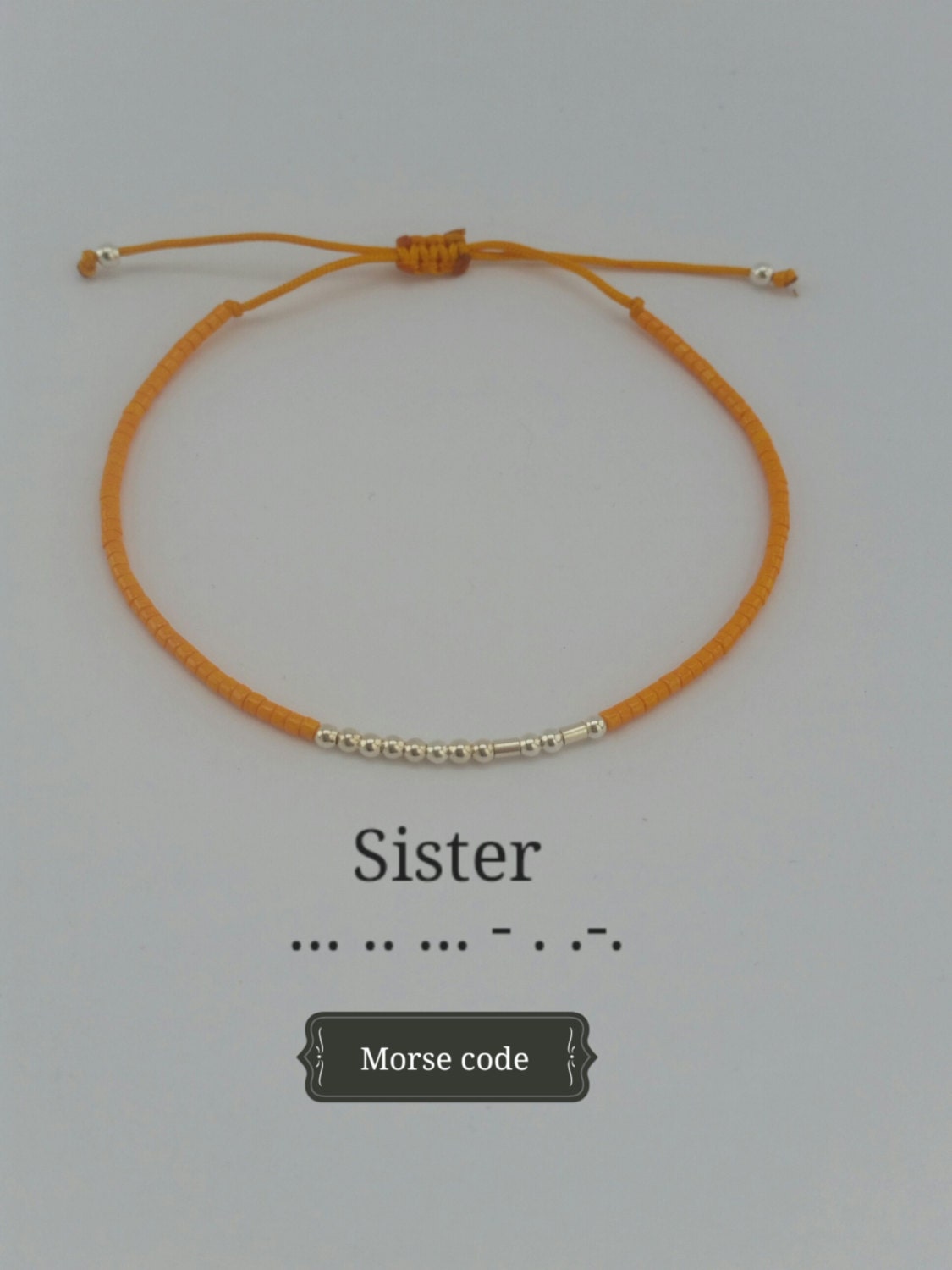 SISTER Morse Code. CUSTOM Morse Code. Secret Message Bracelet - Etsy