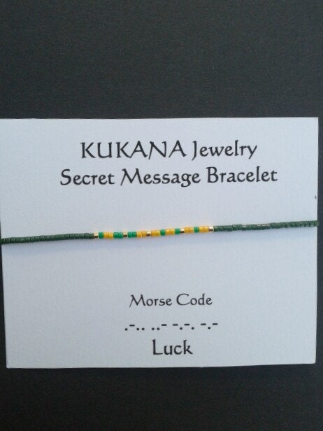 Customized Secret Message Bracelet Morse Code Minimalist Personalized ...