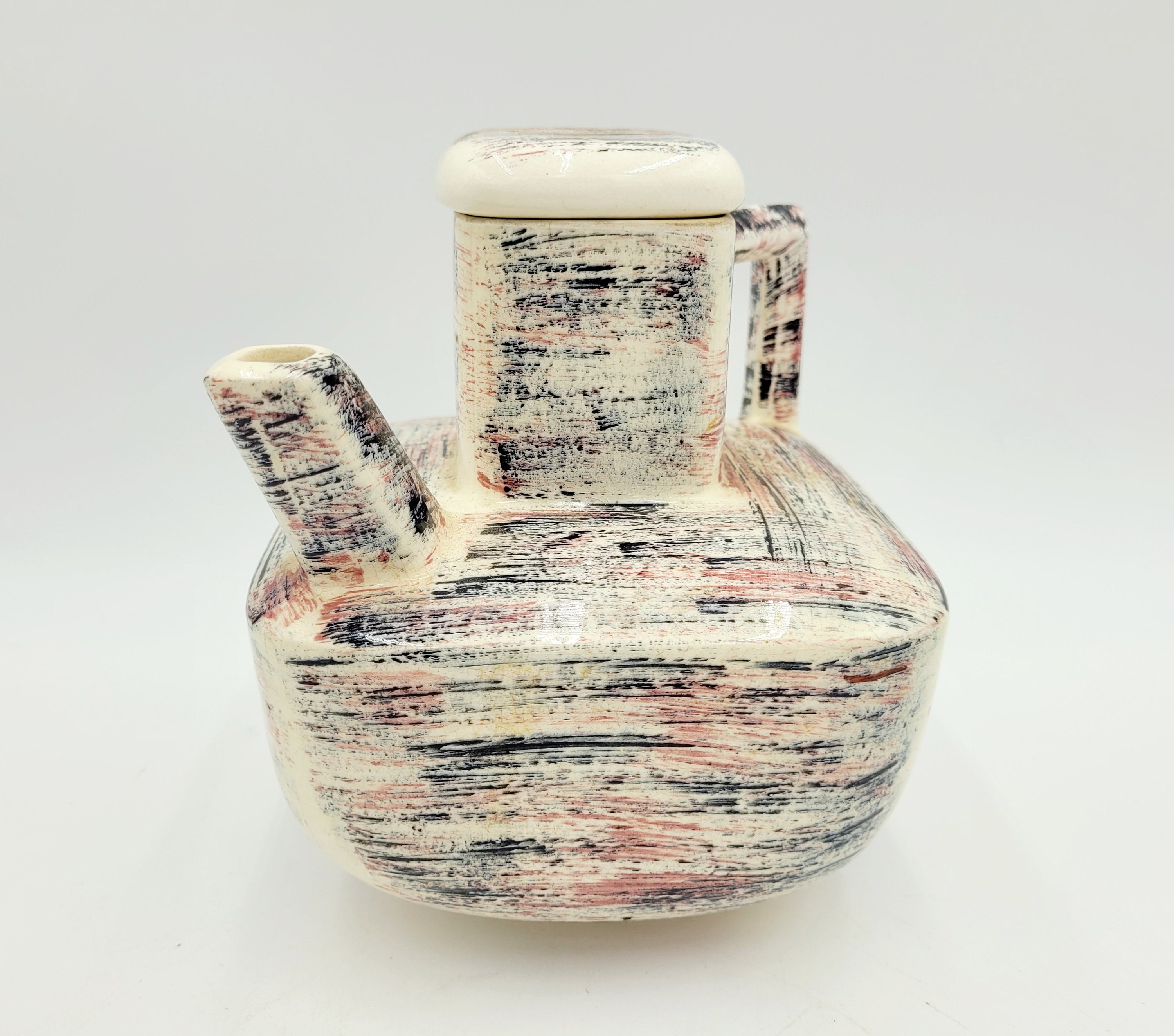 Vintage Mid Century Modern Pottery Drip Glaze Japanese Architectural ...