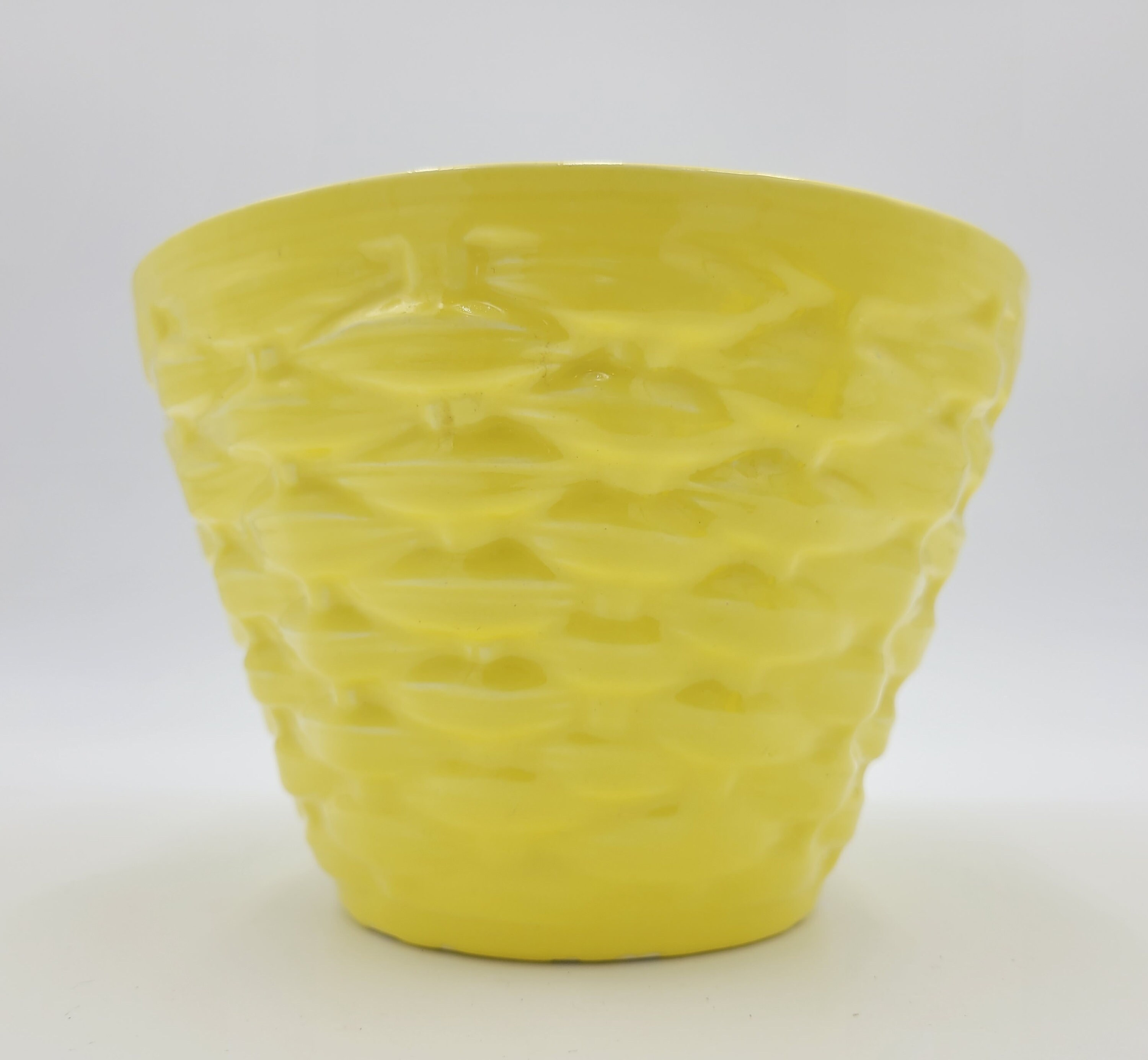Mid Century Modern Yellow Hatch California Pottery Planter Pot - Etsy