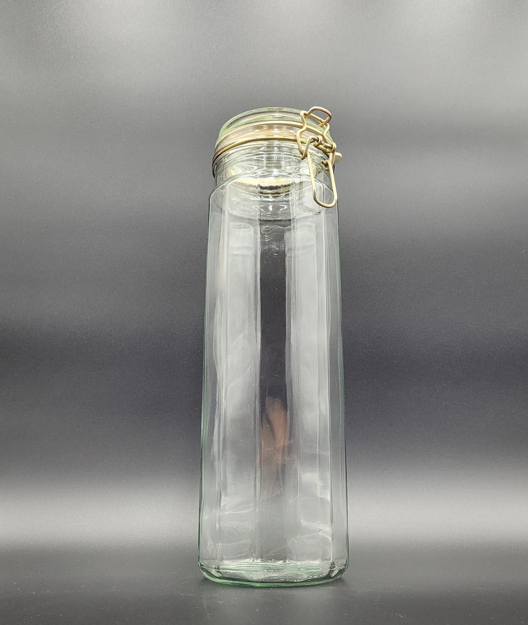 Long Long Can - Vintage Glass Kitchen Storage Container - Boho Eclectic ...