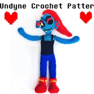 Undyne Crochet Pattern – Undertale Amigurumi Kawaii Crochet - Etsy