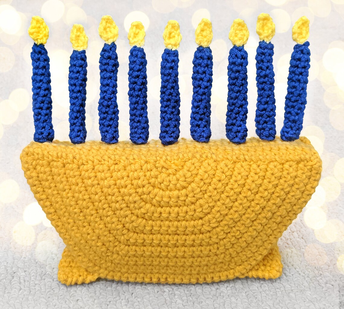 Hanukkah Menorah Crochet DIGITAL PATTERN - Hanukkah Toy - Etsy