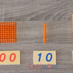 Large Number Learning Toy / Montessori Math Learning Toy / Place Value ...