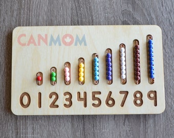 Montessori Number 3-part Cards printable Preschool Materials - Etsy