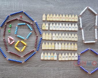 Montessori Short Bead Chains / Math Educational Learning | Etsy