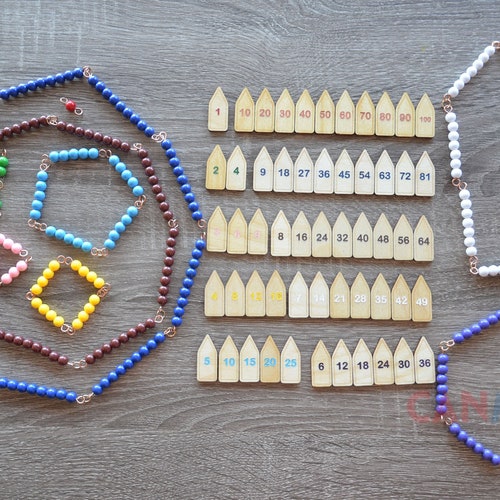 Montessori Short Bead Chains / Math Educational Learning - Etsy