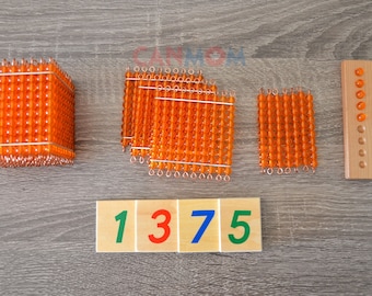 Golden Beads Task Cards and Play Store A Montessori Math - Etsy