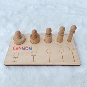 Montessori Knobbed Cylinder Blocks Task Cards / Preschool Learning ...