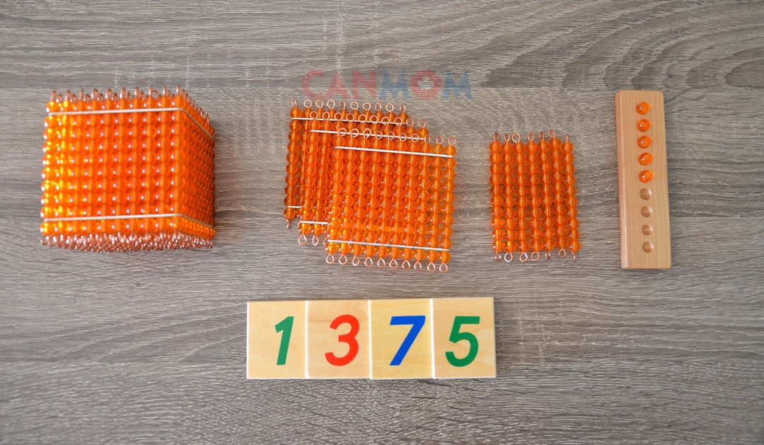 Montessori Golden Bead Math Set: Homeschool Learning Toy - Etsy