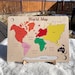 Montessori Wooden World Map, Puzzle - Planisphere - Etsy Canada