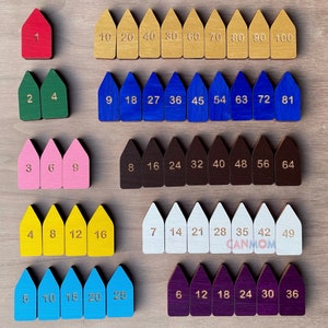 Montessori Short Bead Chains / Math Educational Learning Material ...