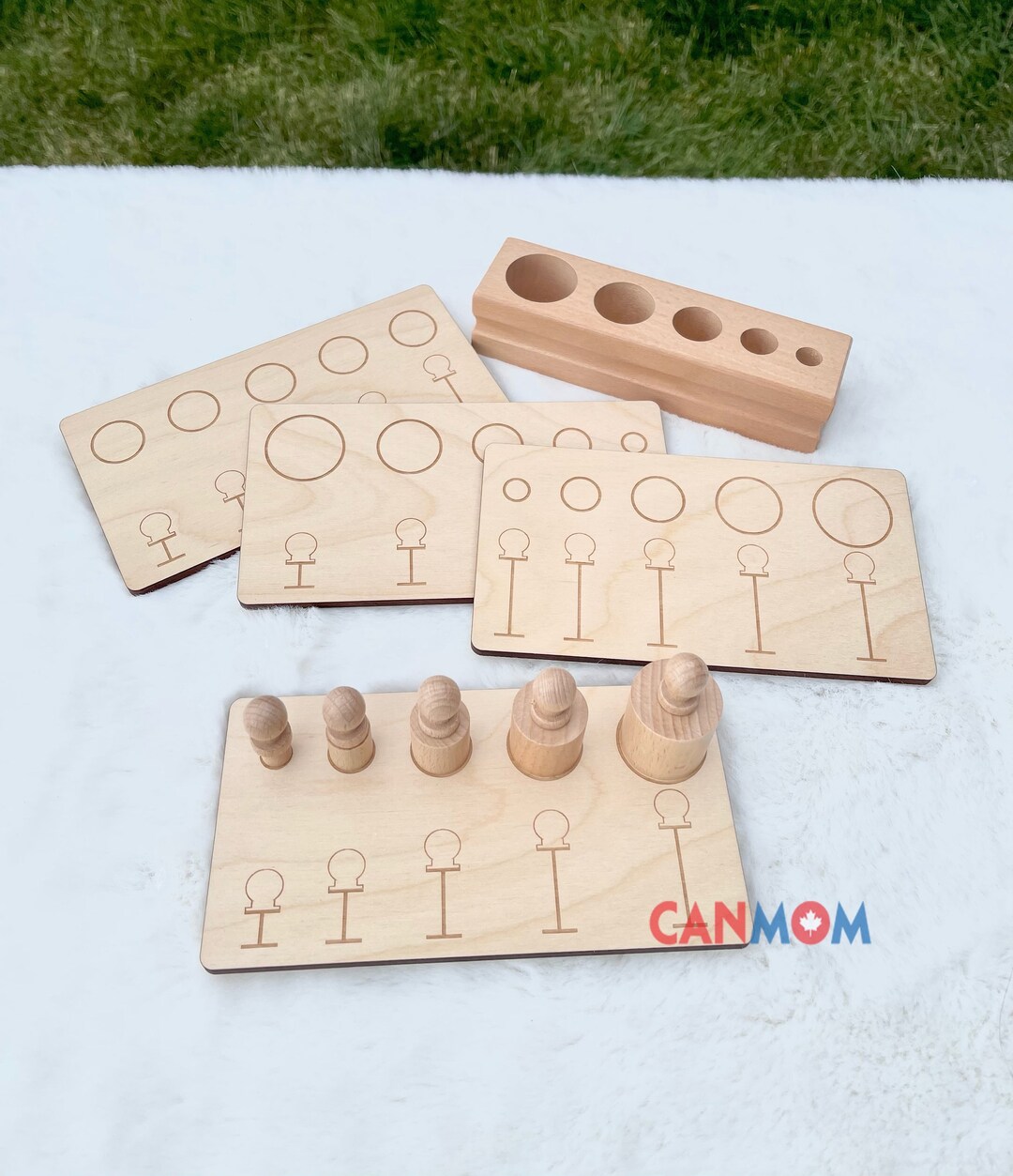 Montessori Knobbed Cylinder Blocks Task Cards / Preschool Learning ...