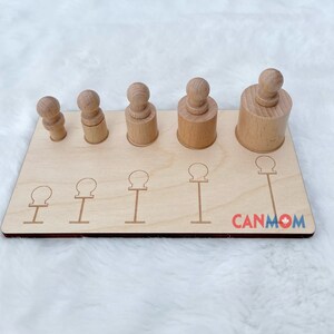 Montessori Knobbed Cylinder Blocks Task Cards / Preschool Learning ...