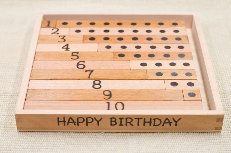 Personalized Montessori Number Puzzle: Wooden Math Learning Toy - Etsy