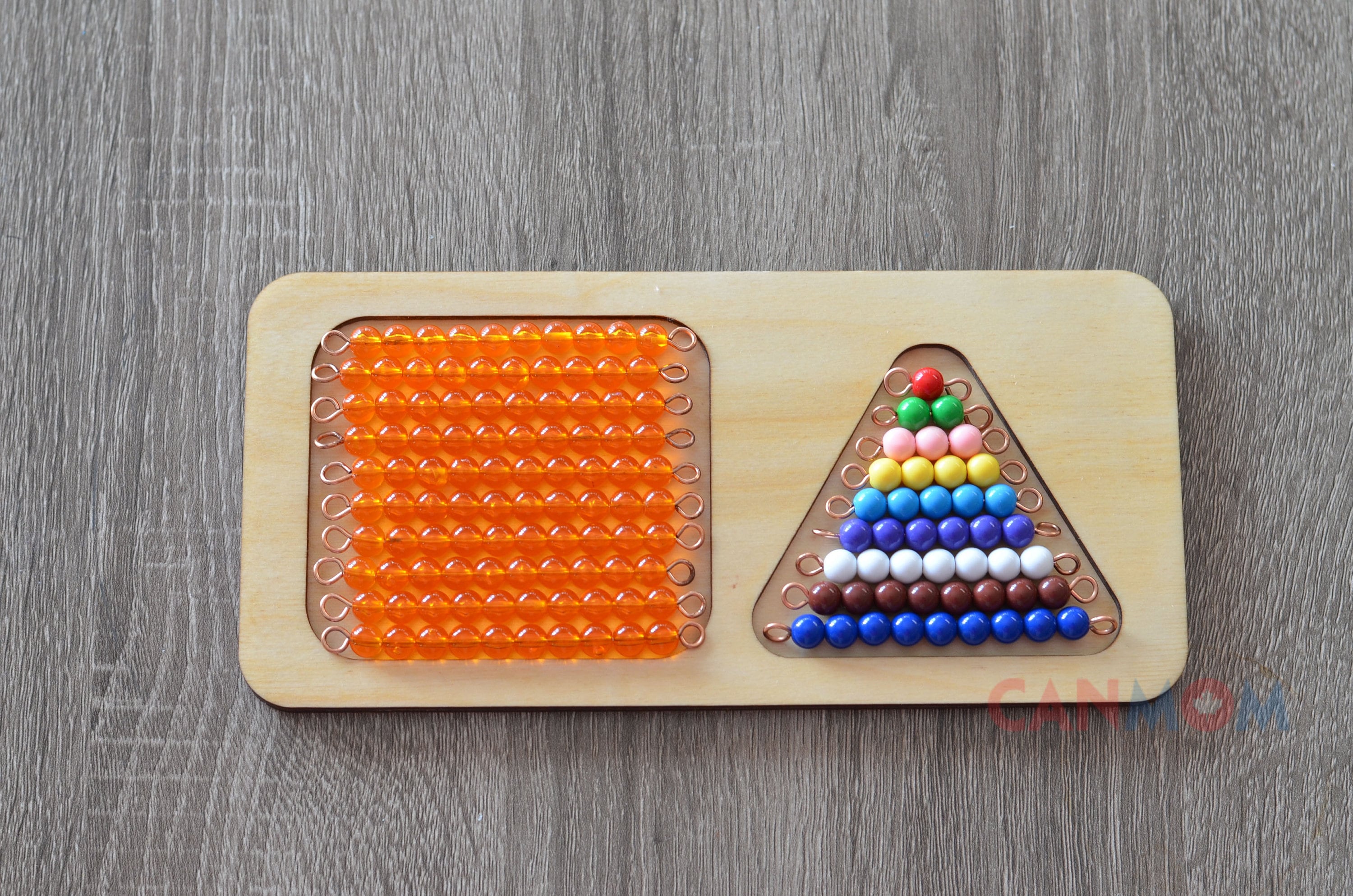 Montessori Tens and Units Bead Set With Tray - Etsy