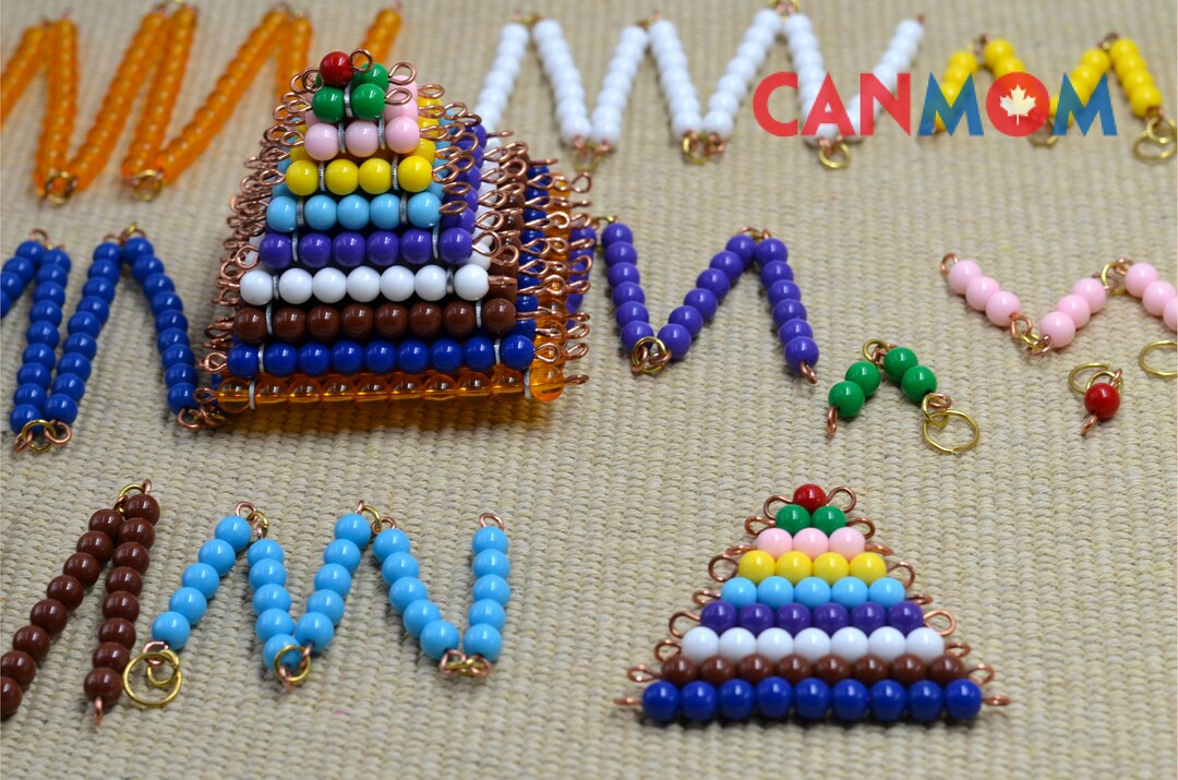 Montessori Colored Bead Set / Prep for Multiplication / Math Material ...