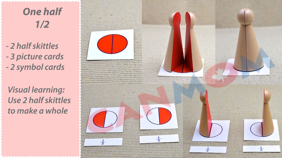 Montessori Fraction Learning Math Game With Wooden Dice | Etsy