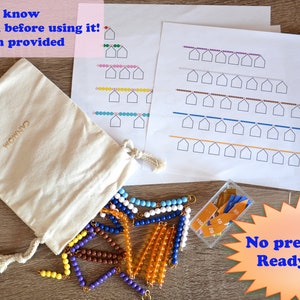 Montessori Short Bead Chains / Math Educational Learning Material ...