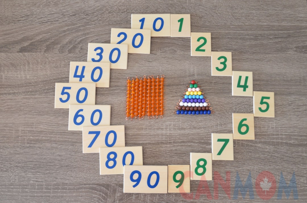 Montessori Double Digits Learning Place Value Math Set - Etsy