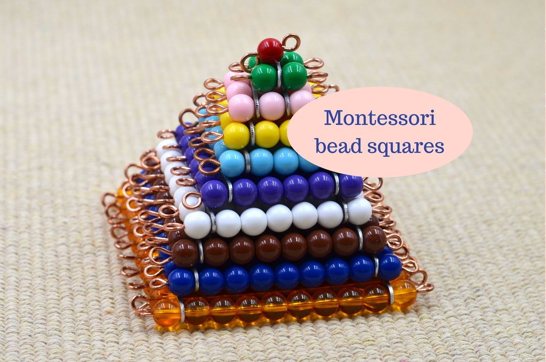 Montessori Bead Squares: Skip Counting & Multiplication Prep - Etsy