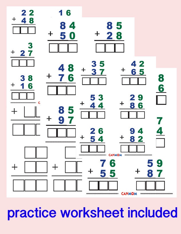 Montessori Double Digits Addition Math Game / 2 Digits Adding | Etsy