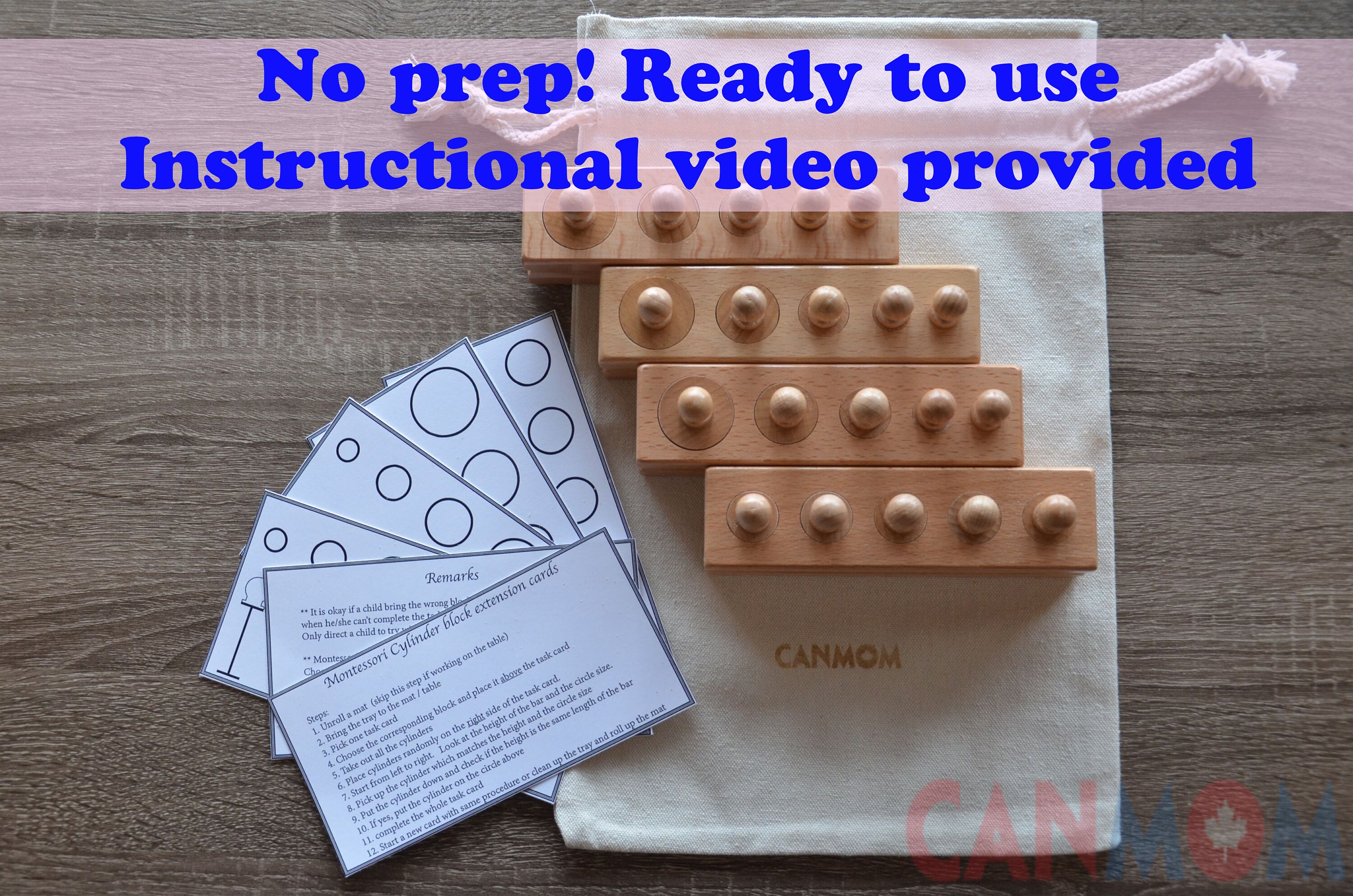 Montessori Knobbed Cylinder Blocks / Preschool Learning Puzzle - Etsy ...