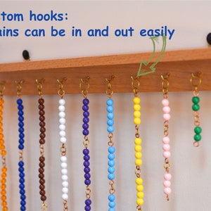 Montessori Short Bead Chains With Hanger / Math Educational Learning ...