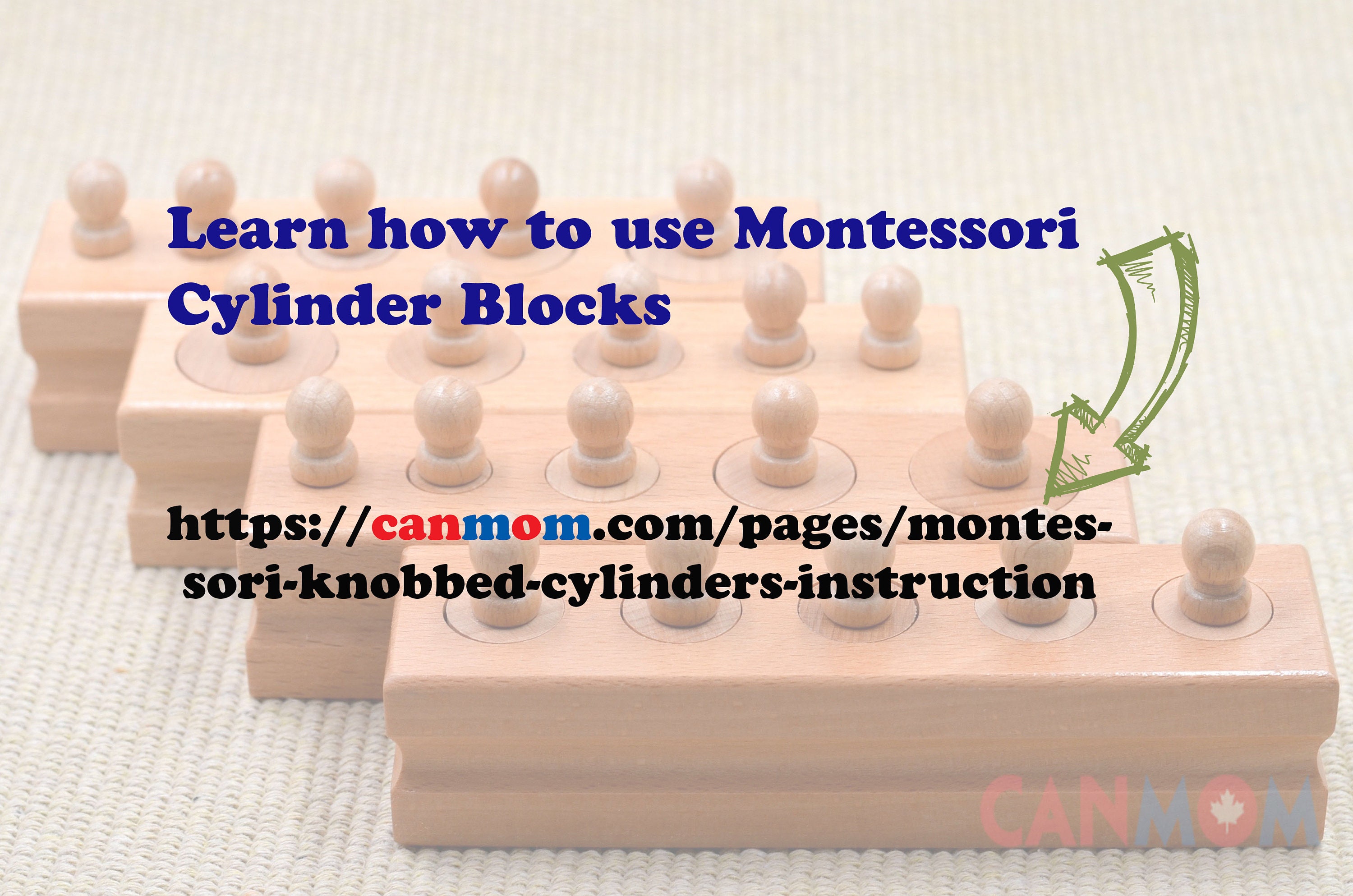 Montessori Knobbed Cylinder Blocks / Preschool Learning Puzzle - Etsy