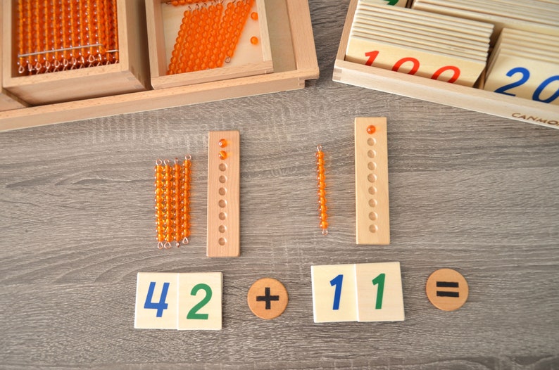 Natural Wood Math Symbols: Montessori Math Toy - Etsy