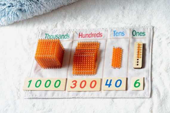 Montessori Golden Beads / Montessori Toy / Montessori Math Toy | Etsy ...