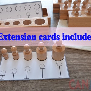 Montessori Knobbed Cylinder Blocks / Preschool Learning Puzzle ...