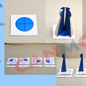 Montessori Fraction Skittles Puzzle: Math Learning Toy With Cards - Etsy