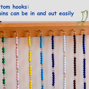 Montessori Skip Counting Chains With Custom Wooden Hanger / Math ...