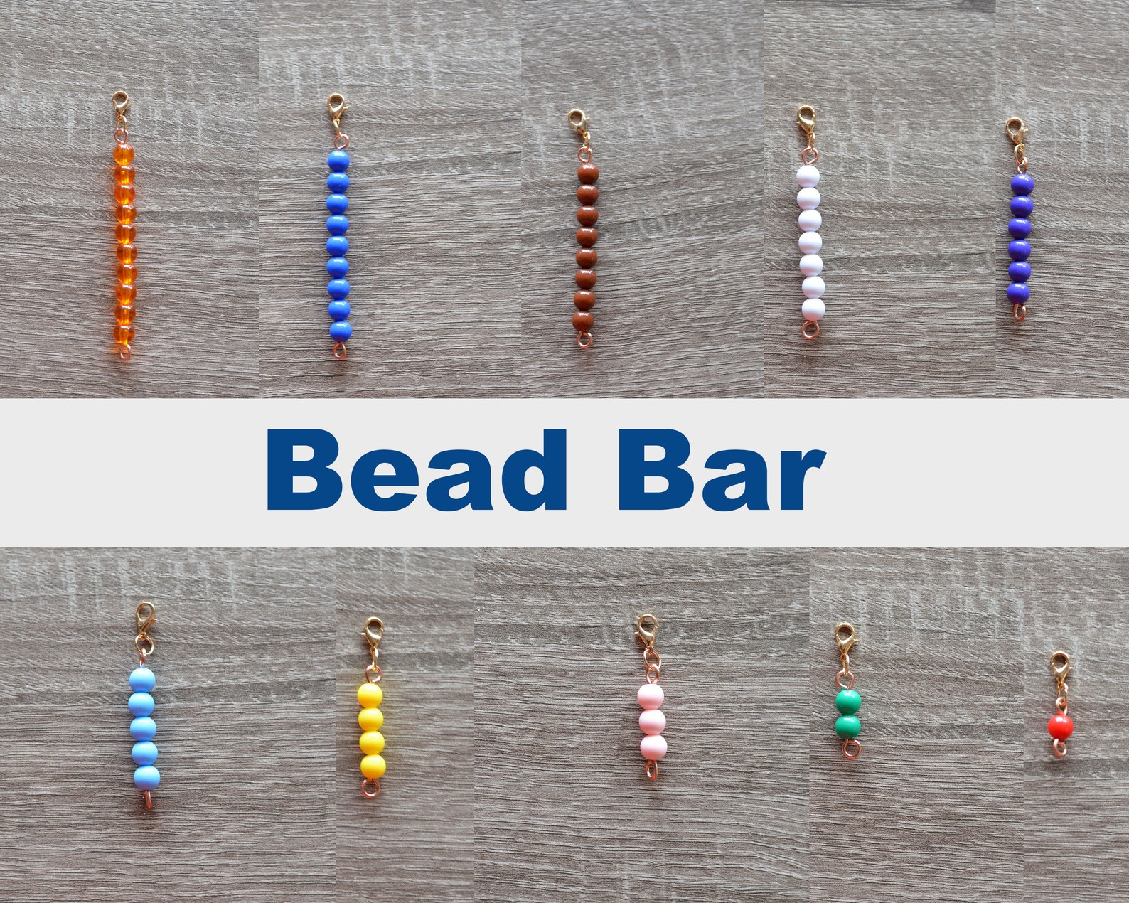 Montessori Color Bead Bar / Learning Number / Addition / - Etsy
