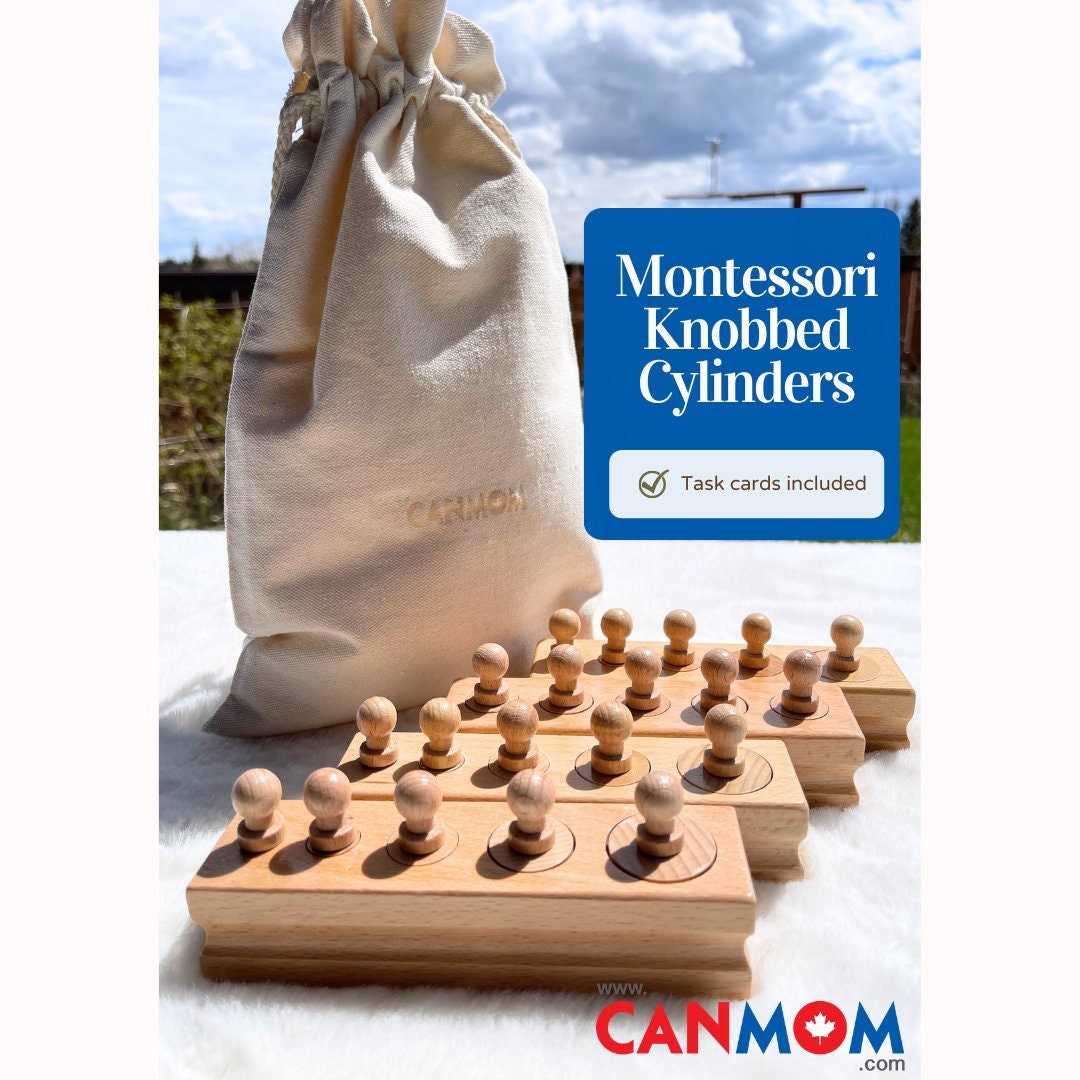 Montessori Knobbed Cylinder Blocks | Educational Preschool Learning ...