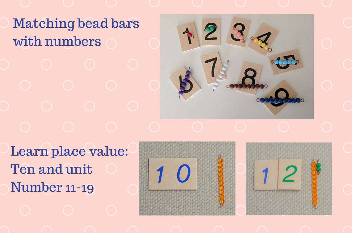 Montessori Colored Bead Set / Prep for Multiplication / Math - Etsy
