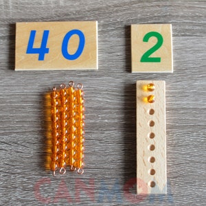 Montessori Double Digits Addition Math Game / 2 Digits Adding With ...
