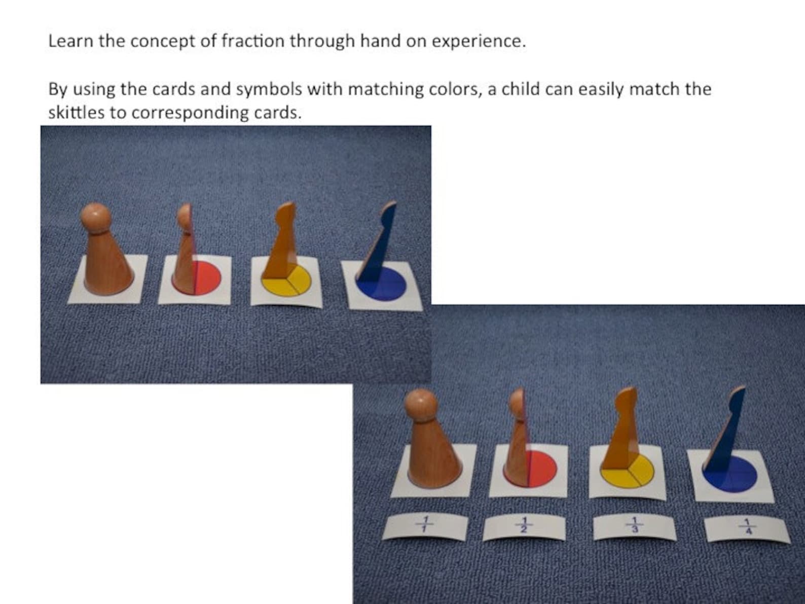 Montessori Fraction Learning Math Game With Wooden Dice | Etsy