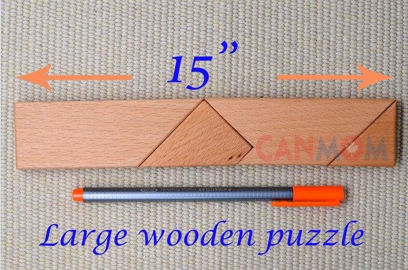 Natural wooden puzzle learning toy / brain teaser / birthday | Etsy