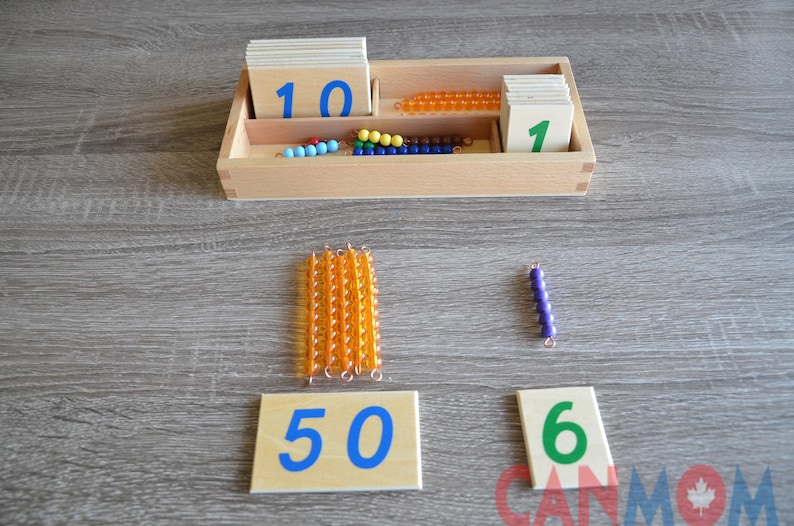 Montessori Double Digits Learning Place Value Math Set | Etsy